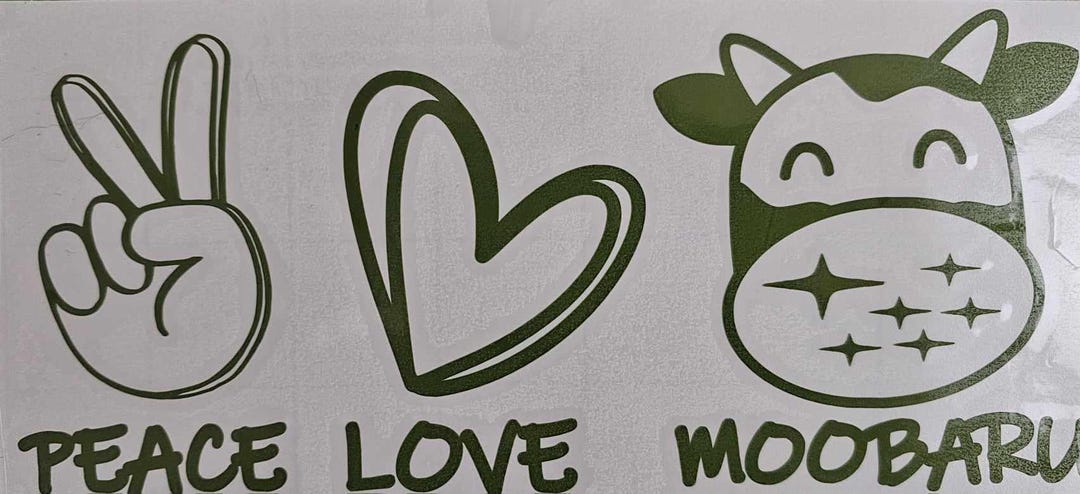 Peace Love Moo Moo Car Decal FREE Shipping - Etsy