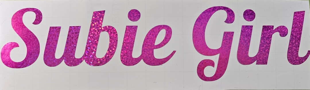 Subie Girl Subaru Holographic Car Decal Outback Impreza Forrester ...