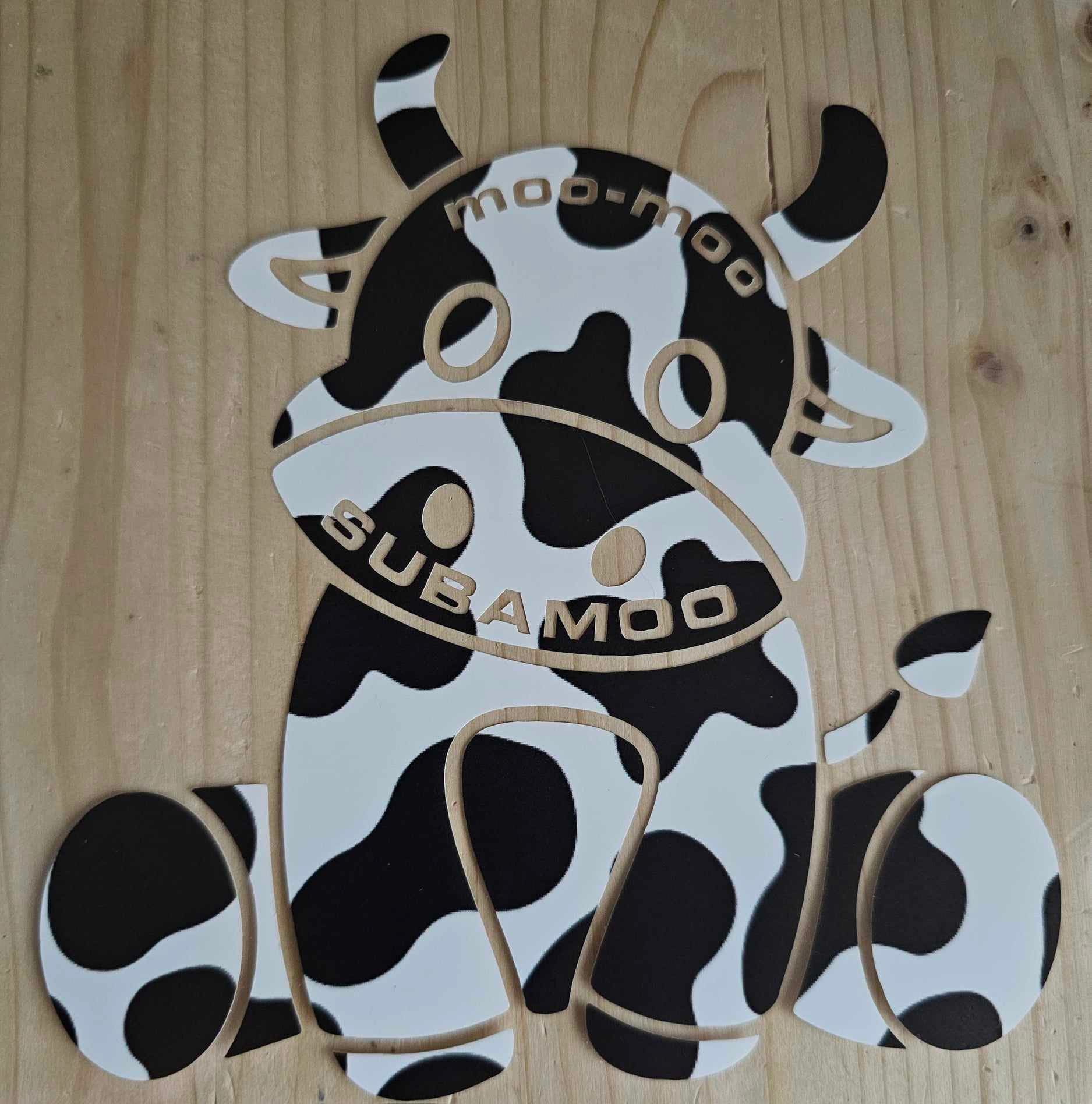 Cute Little Cow Decal Subie Moo Moo Subaru Subamoo Cow Prints Decal ...