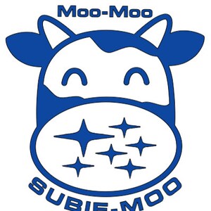Subie Moo Moo Moobaru Cow Face Car Decal Subaru Moo'vement Movement ...