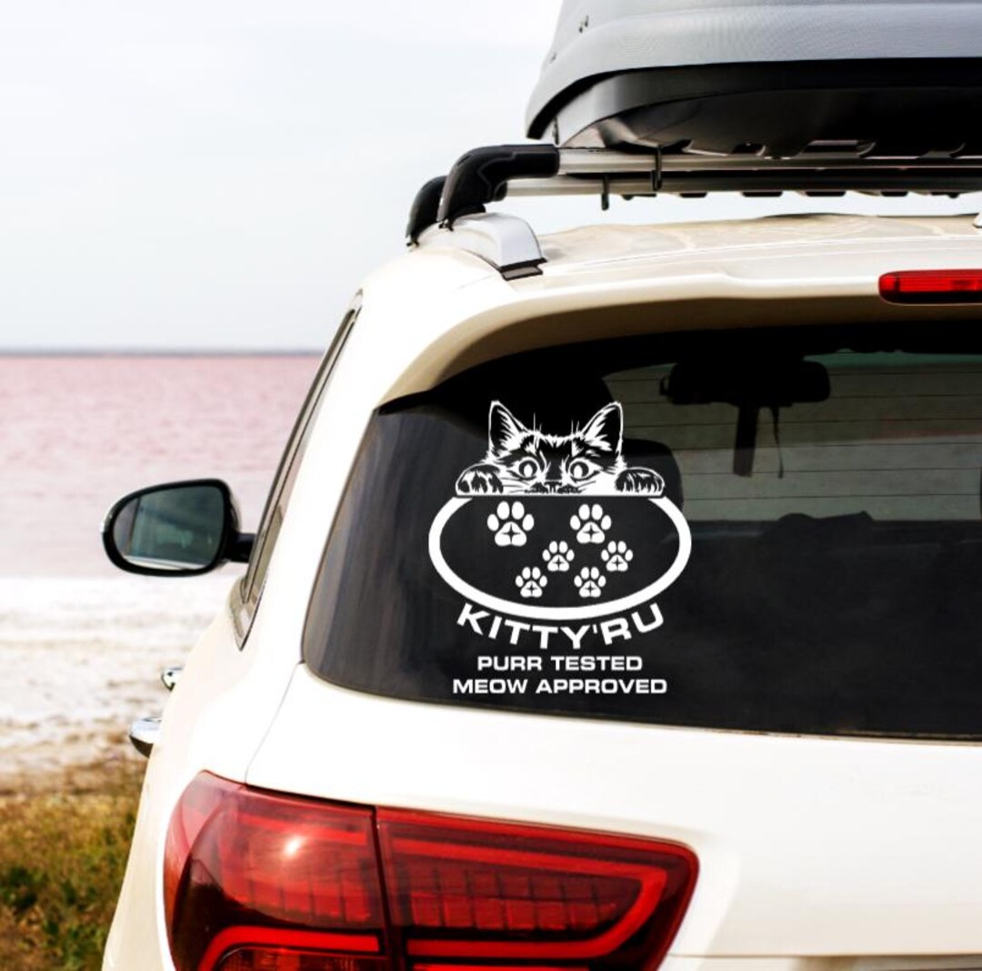 Customized Kitty Cat Meow Car Great for Your Subaru Decal FREE Shipping ...
