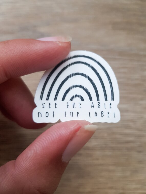 Sticker See the Able Not the Label Waterproof | Etsy
