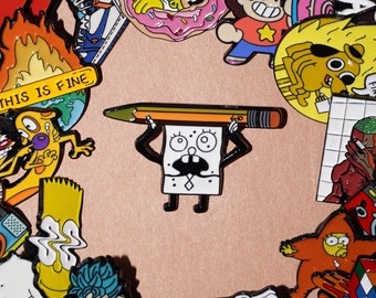 Spongebob Lapel Pin | Etsy