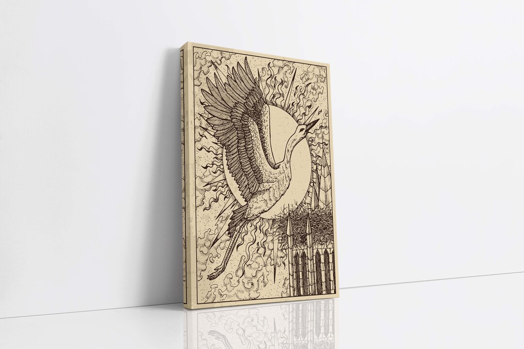 The Stork Canvas Wall Art, Lenormand Playing Card Canvas, Witchy Art ...