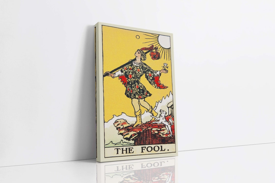 The Fool Canvas Wall Art, Tarot Card Art, Feminine Wall Art, Canvas Art ...
