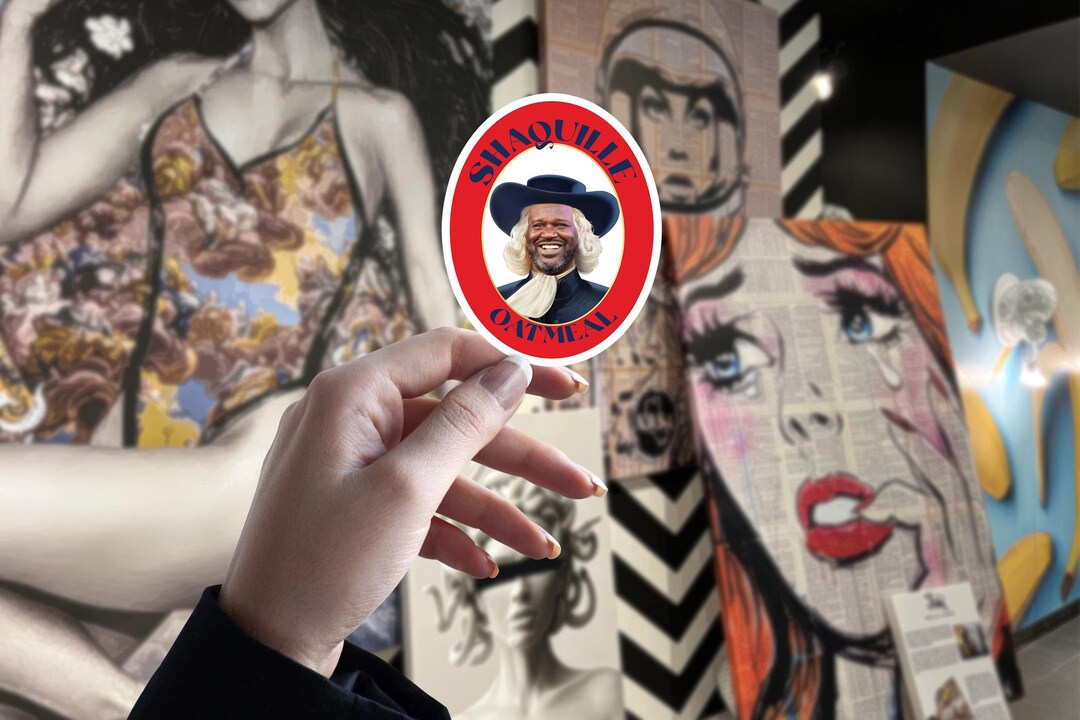 Shaquille Oatmeal Sticker, Funny Sticker, Water Bottle Stickers, Mildly ...