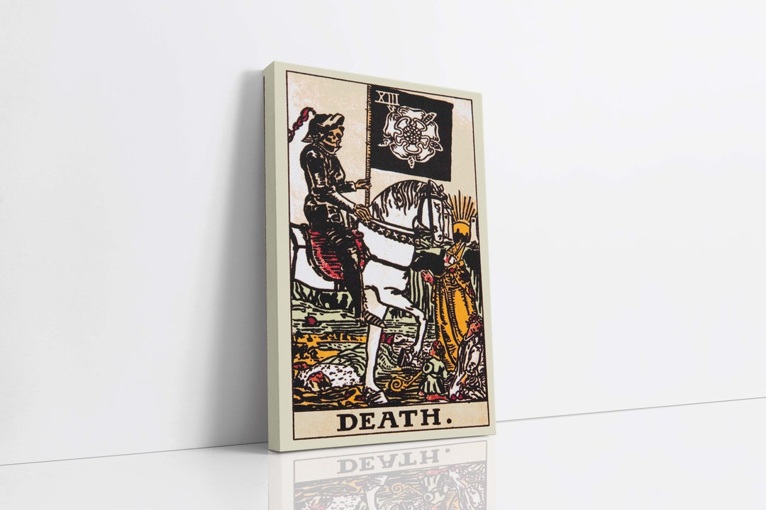 Death Canvas Wall Art, Tarot Card Art, Feminine Wall Art, Canvas Art ...