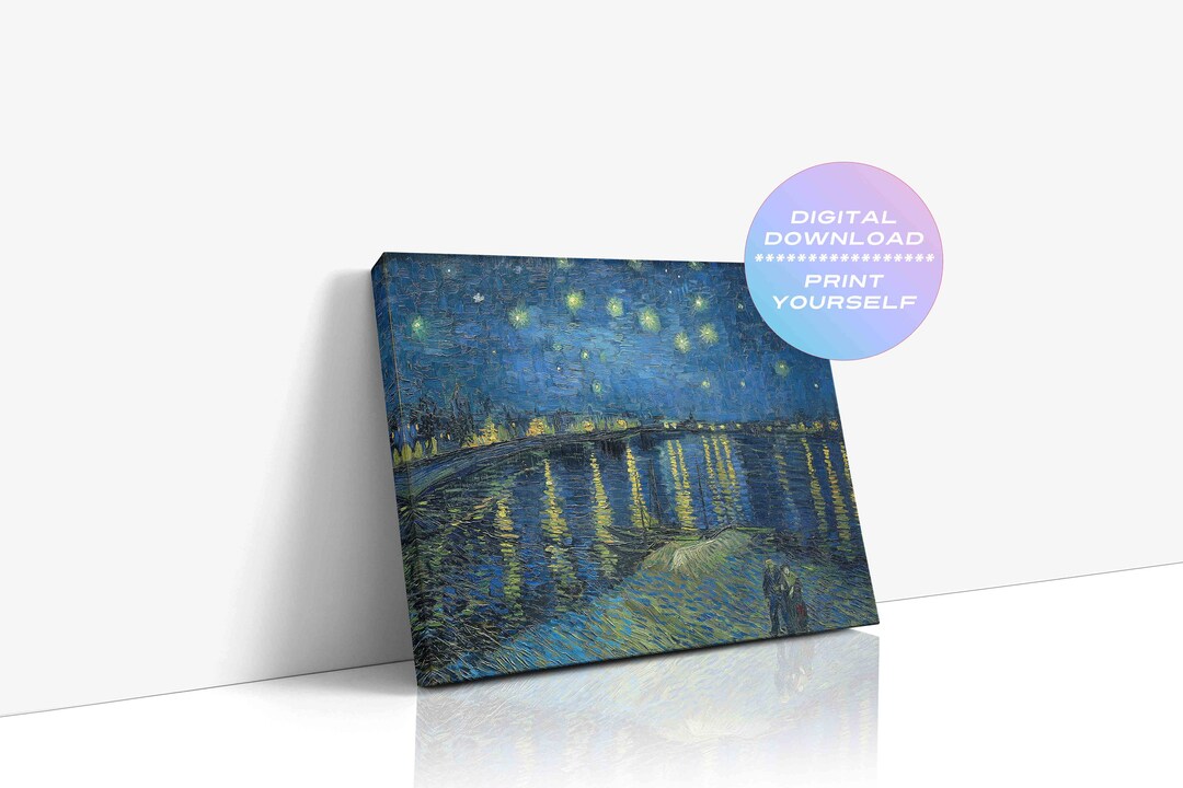 Van Gogh Starry Night Over the Rhône Digital Download Printable Wall ...