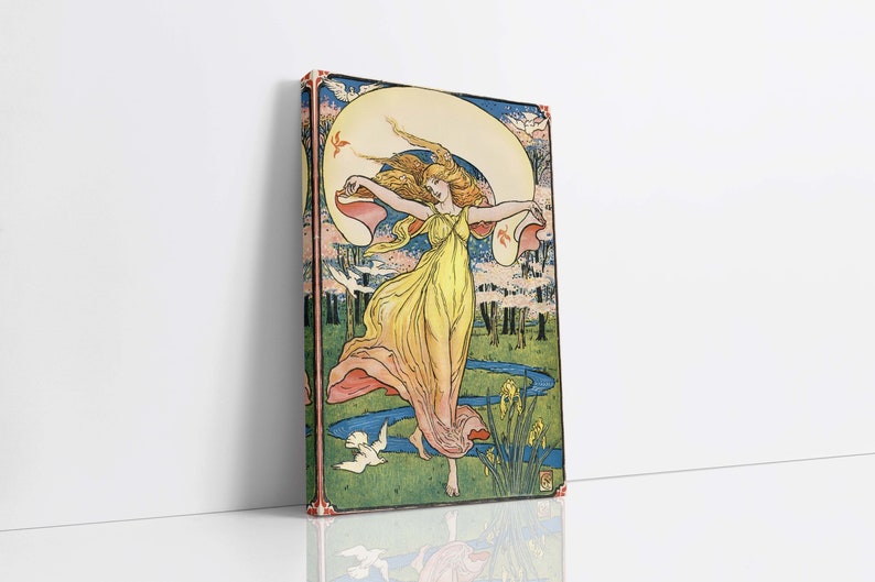 Golden Dress Jugend Magazine Canvas Wall Art, German Art, Canvas Art ...