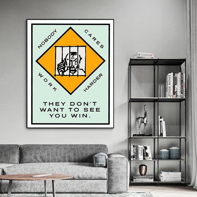 Nobody Cares Canvas Wall Art, Motivational Art Print, Canvas Art Print ...
