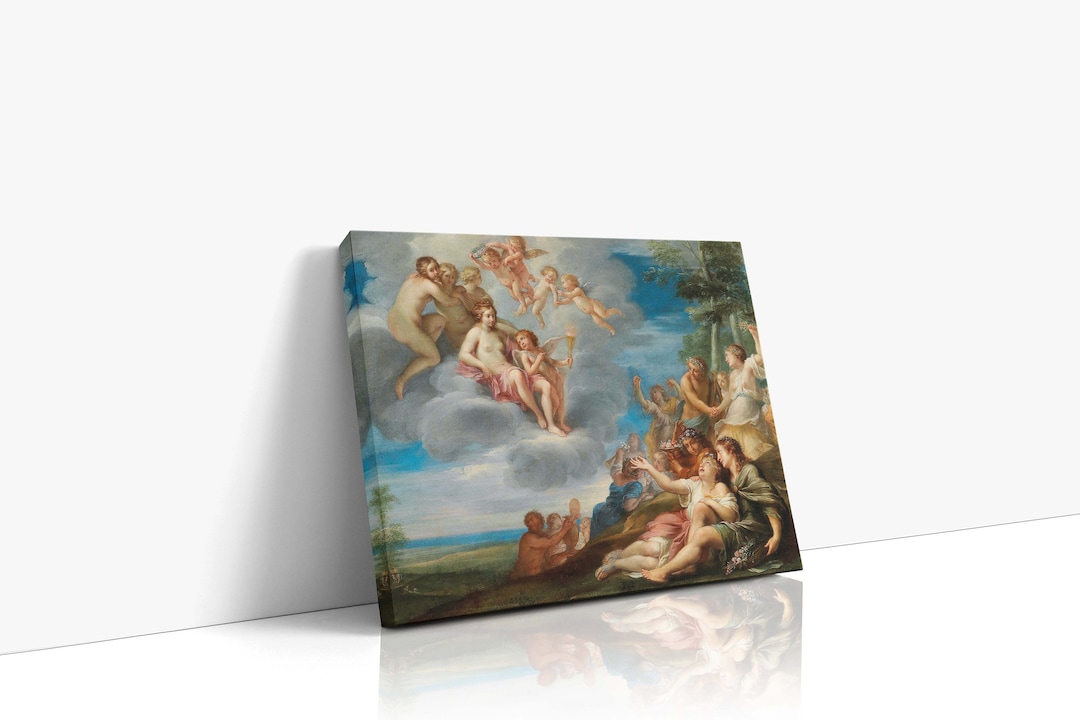 Venus and Apollo With the Muses Canvas Wall Art, Mythological Art ...