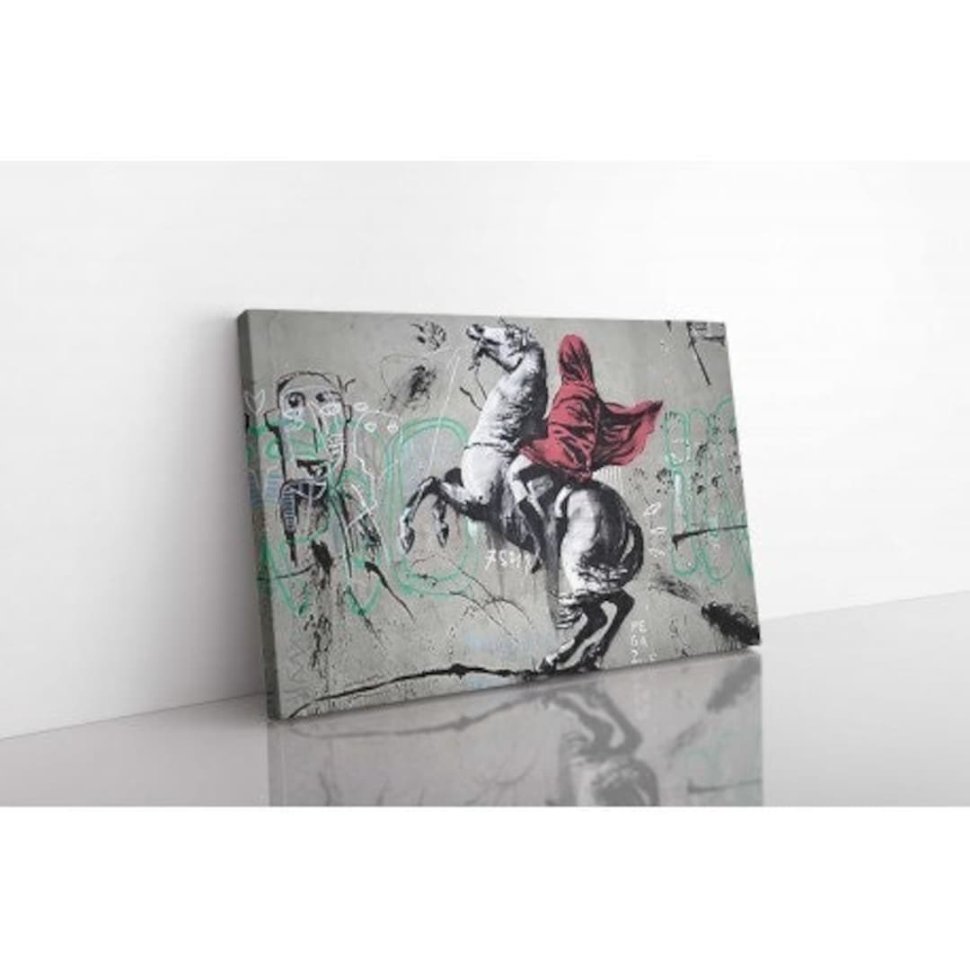 Banksy's Napoleon Graffiti Canvas Wall Art, Urban Style Canvas ...