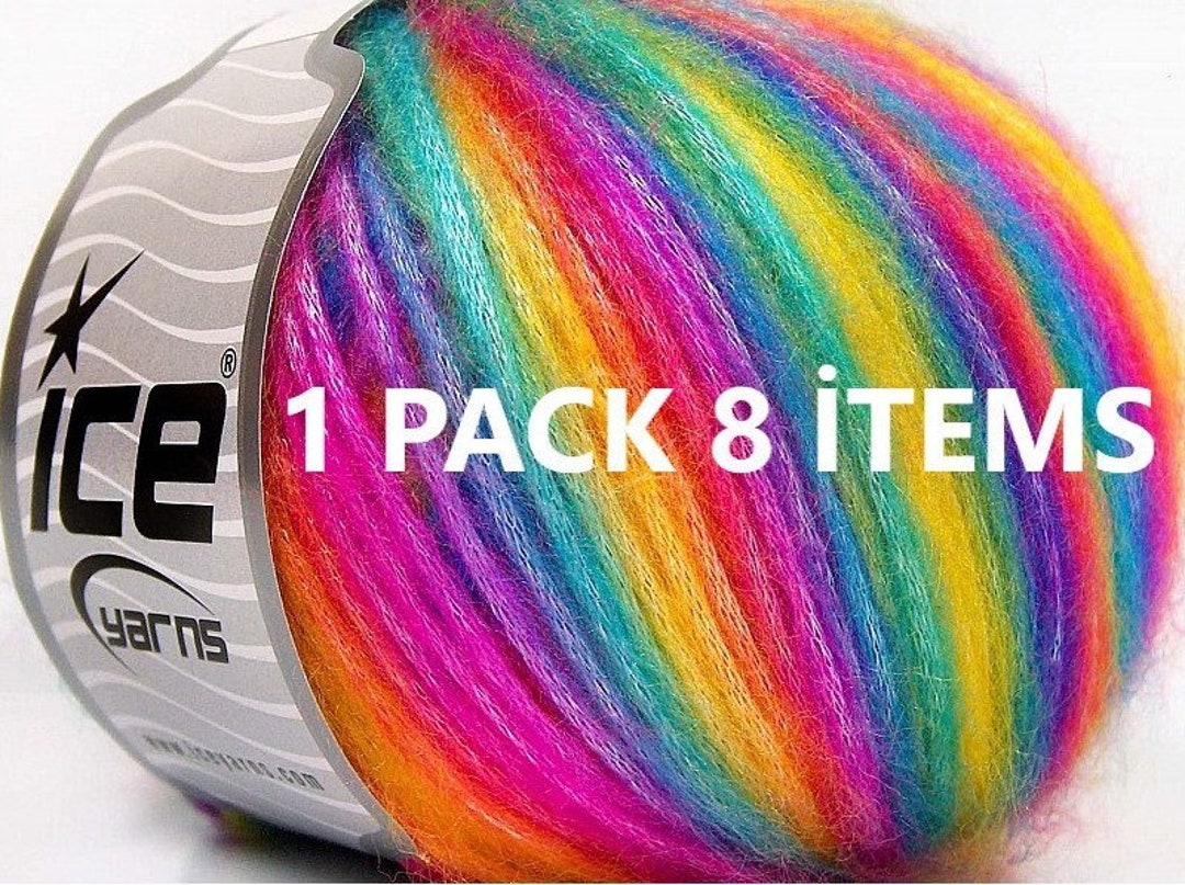 Picasso Rainbow II - Ice Yarns 64626 Blue Purple Green Yellow Orange ...