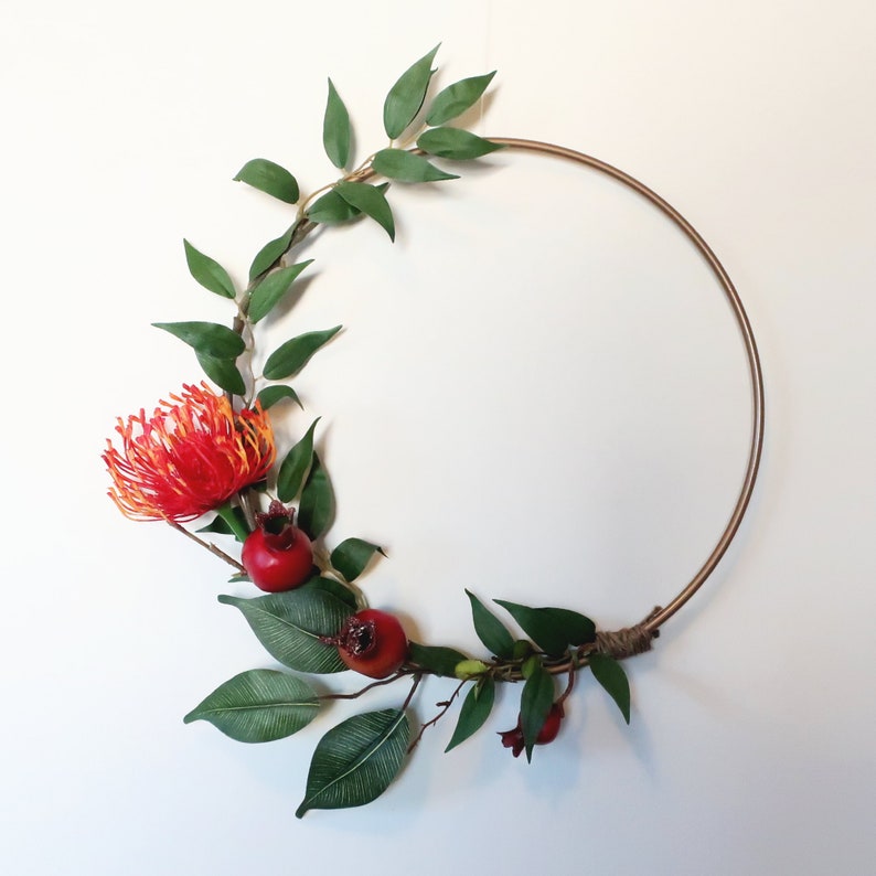 Minimalist Hoop Spring Wreath Farmhouse Wreath Simple - Etsy