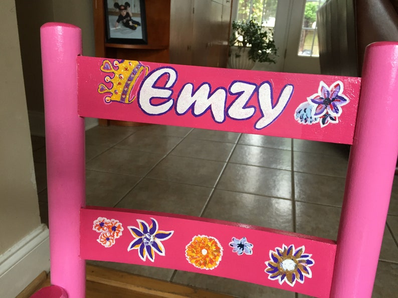 Three Color Personalized EMZY Toddler Rocking Chair - Etsy