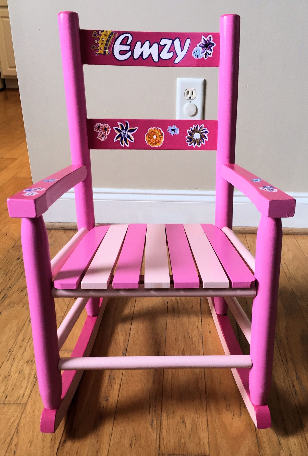 Three Color Personalized EMZY Toddler Rocking Chair - Etsy