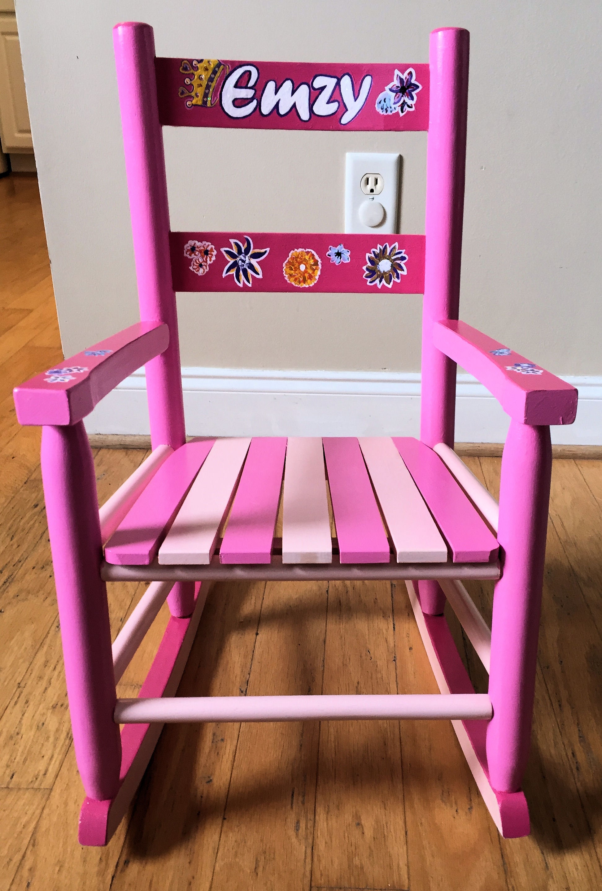 Three Color Personalized EMZY Toddler Rocking Chair - Etsy