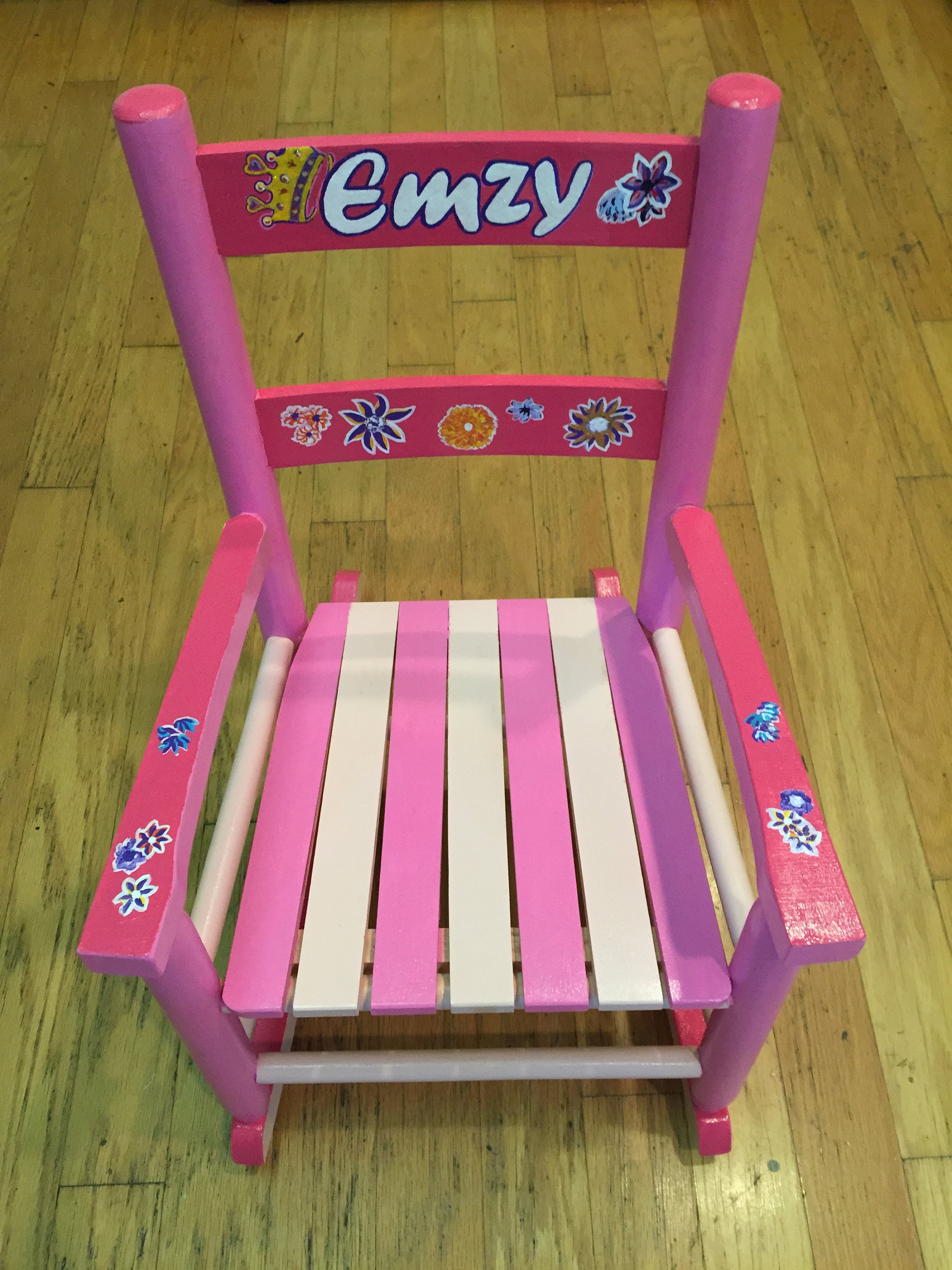 Three Color Personalized EMZY Toddler Rocking Chair - Etsy