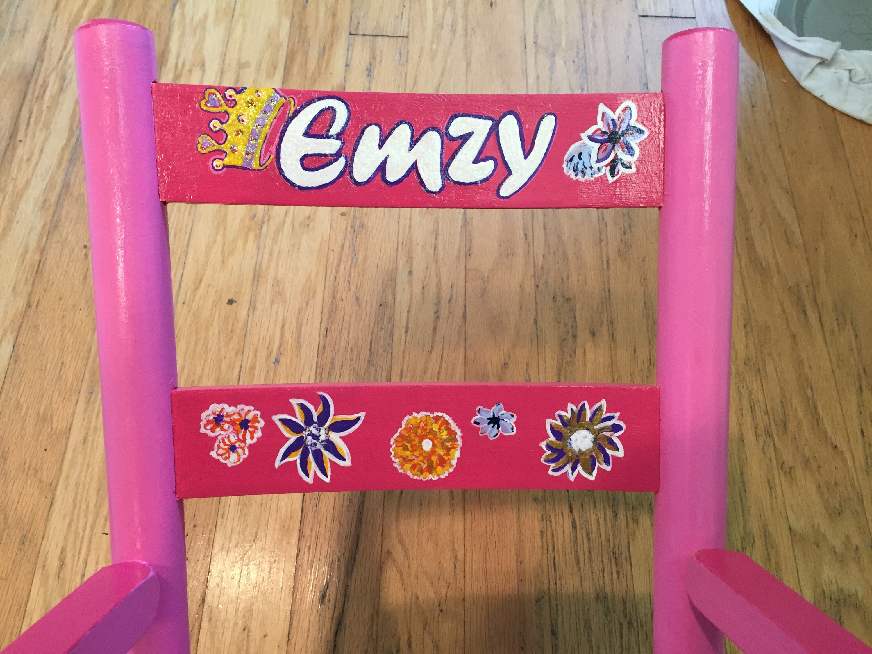 Three Color Personalized EMZY Toddler Rocking Chair - Etsy