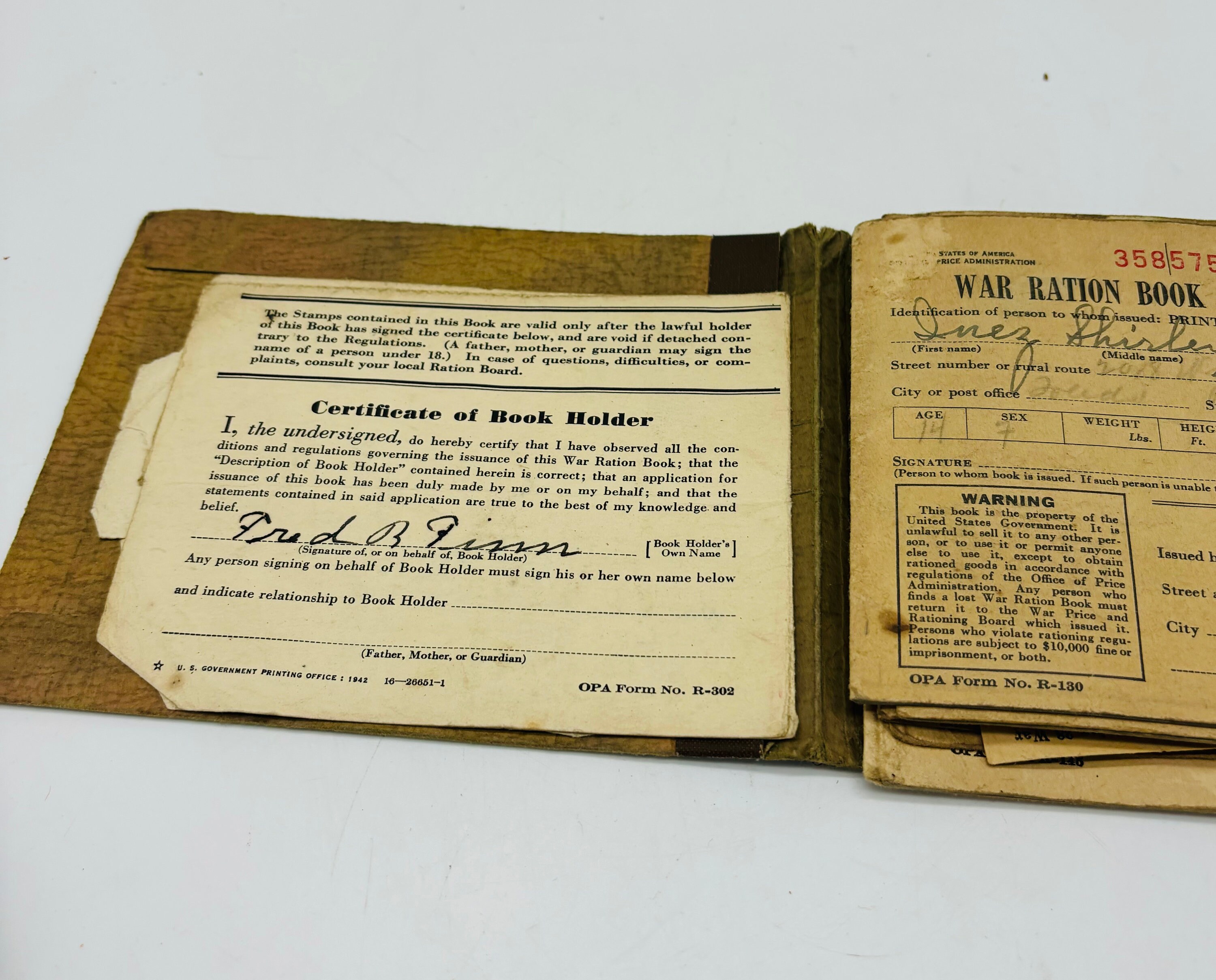 WW II Ration Book With Stamps and Liquor Ration Stamps - Etsy