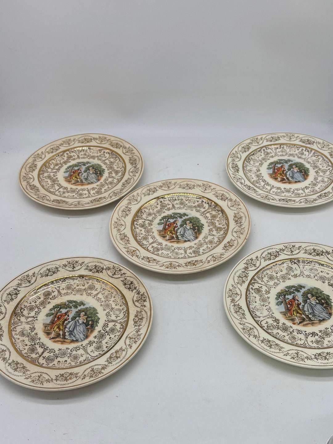 Set of 5 Antique Taylor Smith Taylor Cameo Plates - Etsy