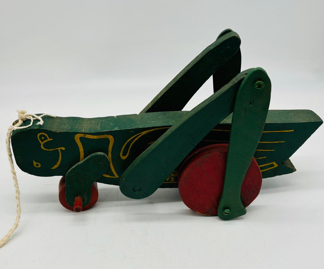 Cutest Antique, Pla-lak Grasshopper Pull Toy From the 1920’s - Etsy