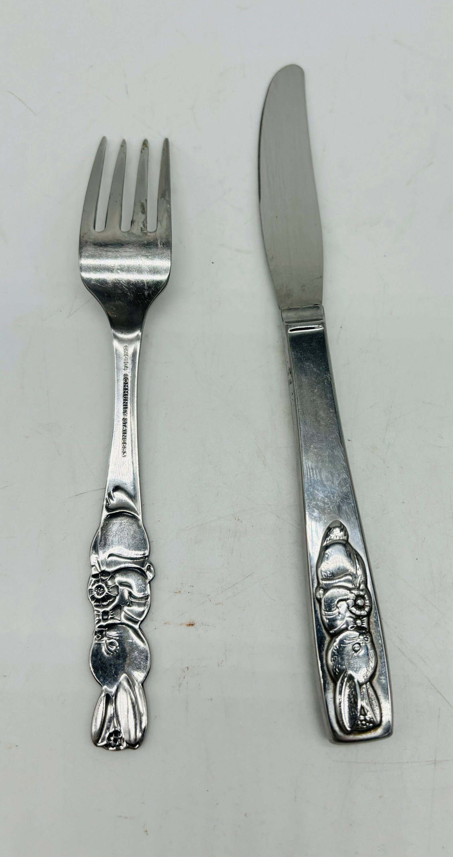 Darling, Vintage, Oneida Community, Children’s Fork and Knife With the ...