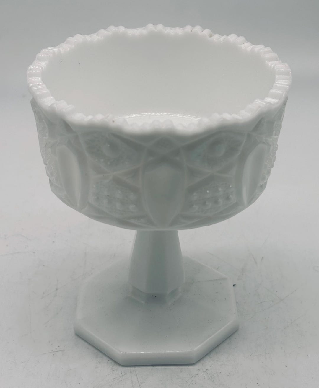 Vintage Milk Glass, L. E. Smith Compote - Etsy