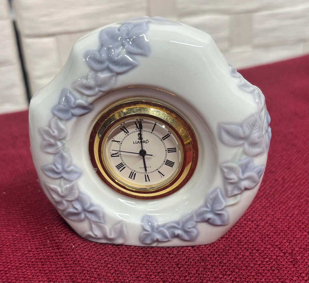 Vintage, Lladro Porcelain Clock. Sometimes Called Valencia or Floral ...
