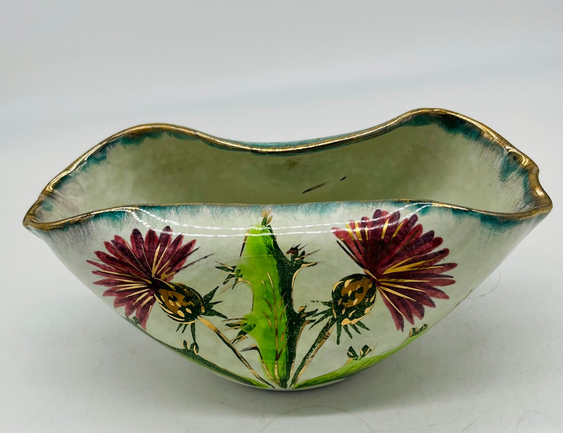 Pair of Vintage, Italian, Thistle, Pinch Top, Numbered Vases - Etsy