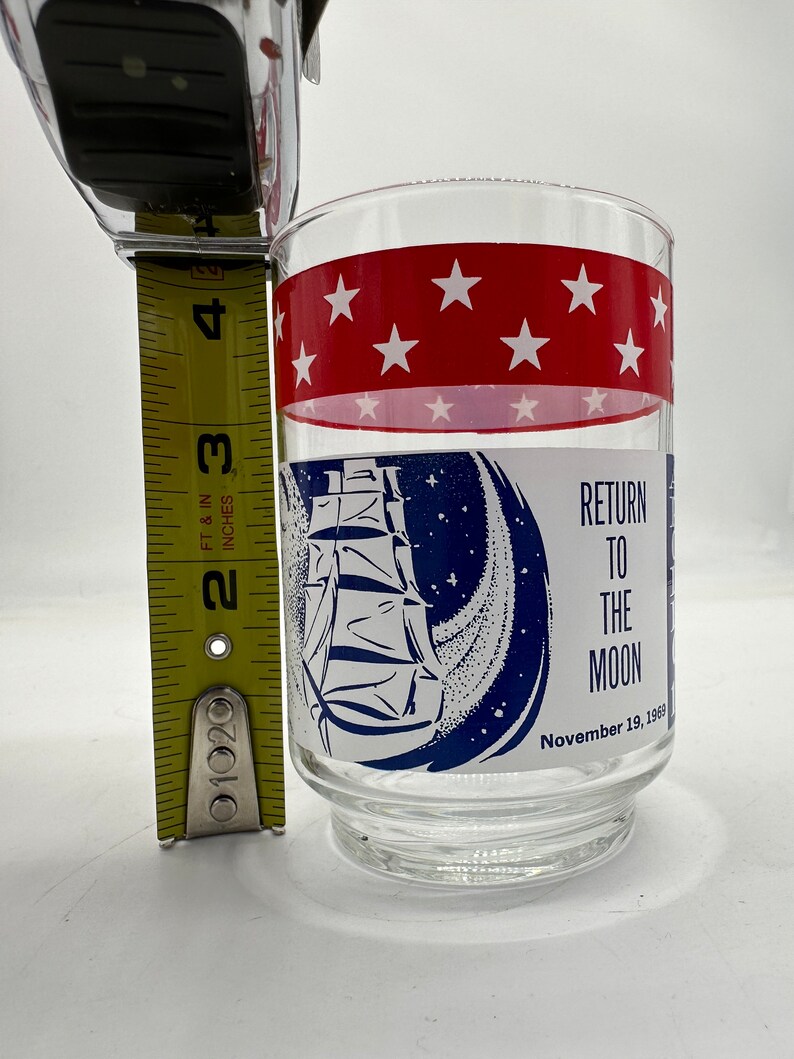 1969 Vintage NASA Apollo 11 and Apollo 12 Drinking Glasses - Etsy