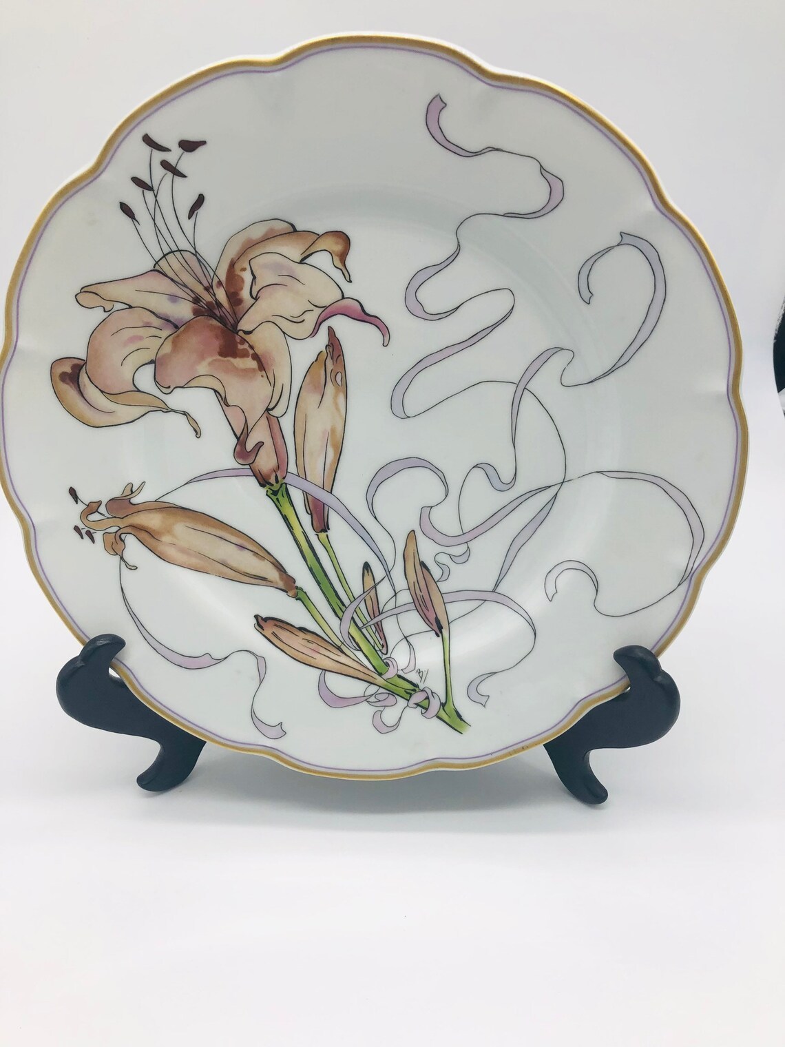 Beautiful Haviland Limoges Fleurs Et Rubans Lys 10 Plate. 4 Available ...