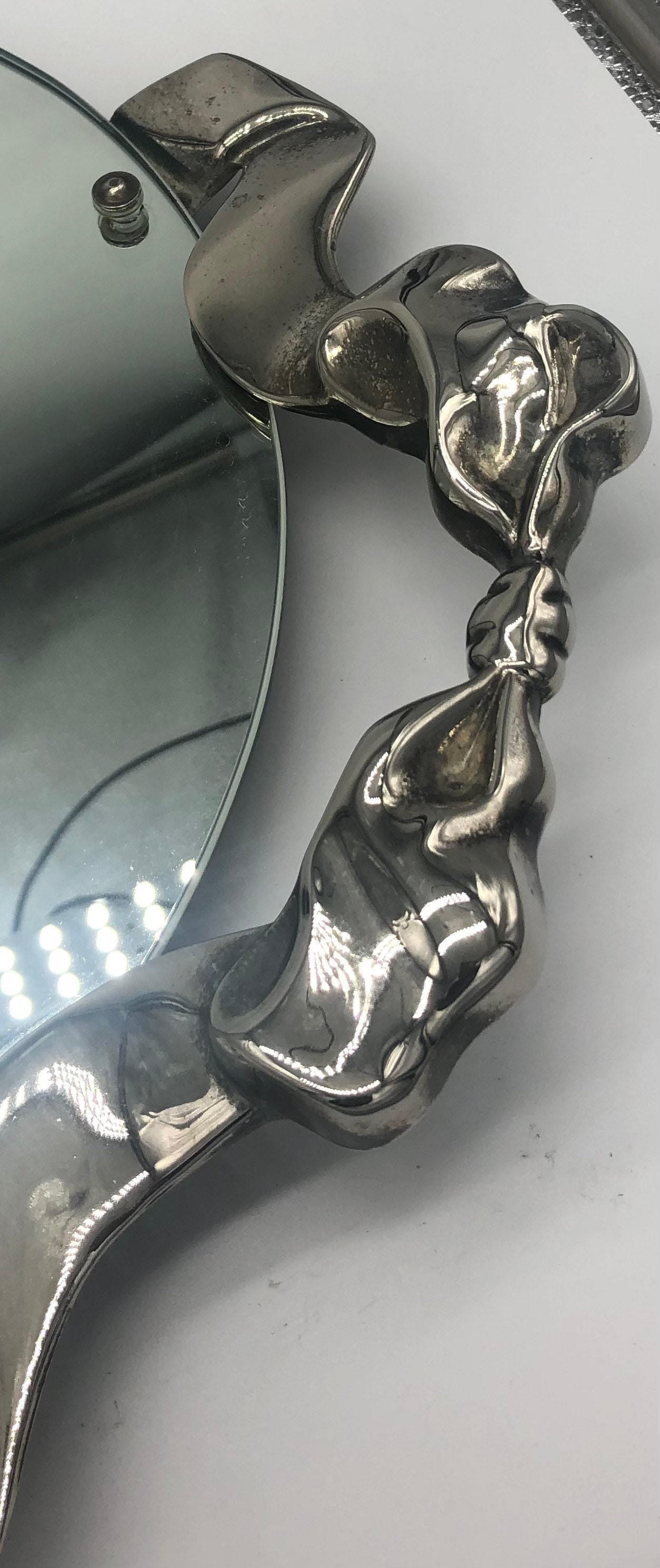 Godinger Vanity Mirror With Silver Plated Bows. 1988 - Etsy