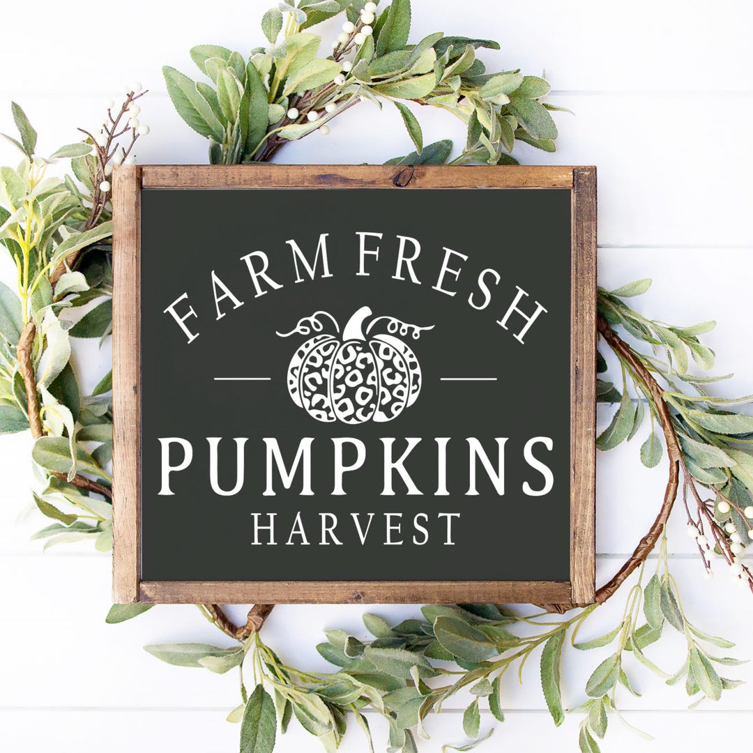 Pumpkin Harvest Fall Wood Sign Fall Wall Decor Rustic Autumn Decor Fall ...