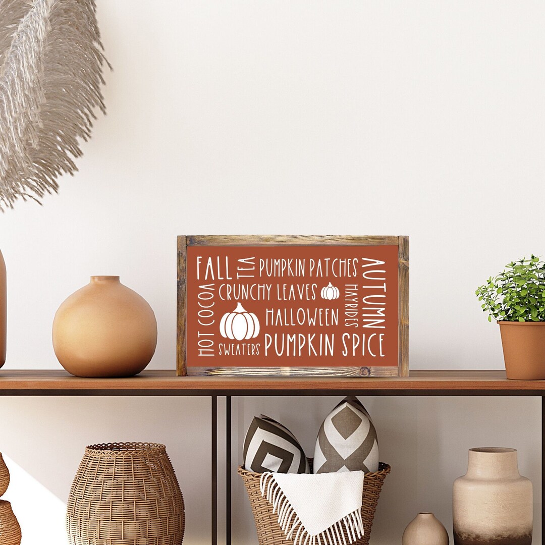 Fall Wood Signs, Autumn Wood Sign, Halloween Decor Indoor, Fall ...