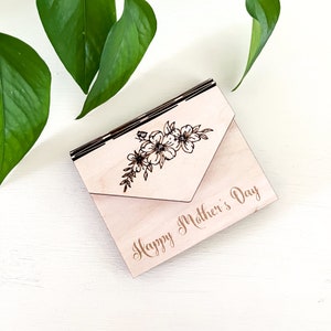 Personalized Wooden Gift Card Holder, Unique Custom Birthday Card ...
