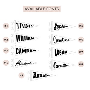 Custom Name Pennant Flag Wood Pennant Sign Boy Nursery Name Sign Girl ...