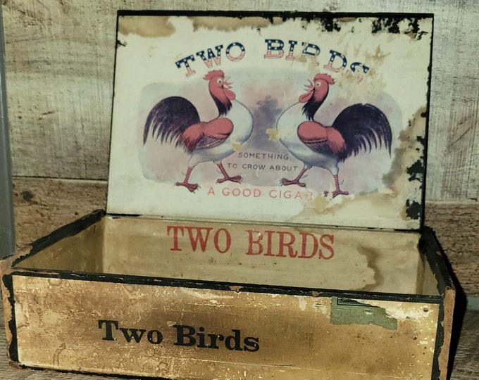 Two Birds Wooden Cigar Box - Etsy