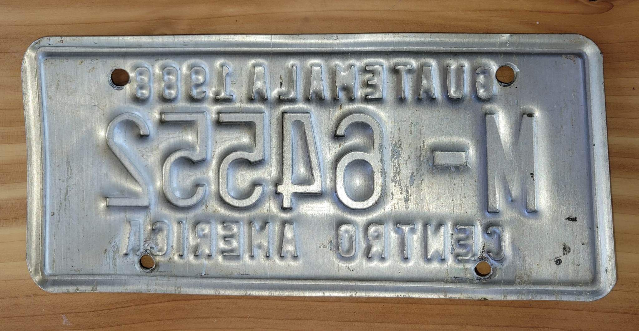 1988 Motorcycle Tag From Guatemala - Etsy