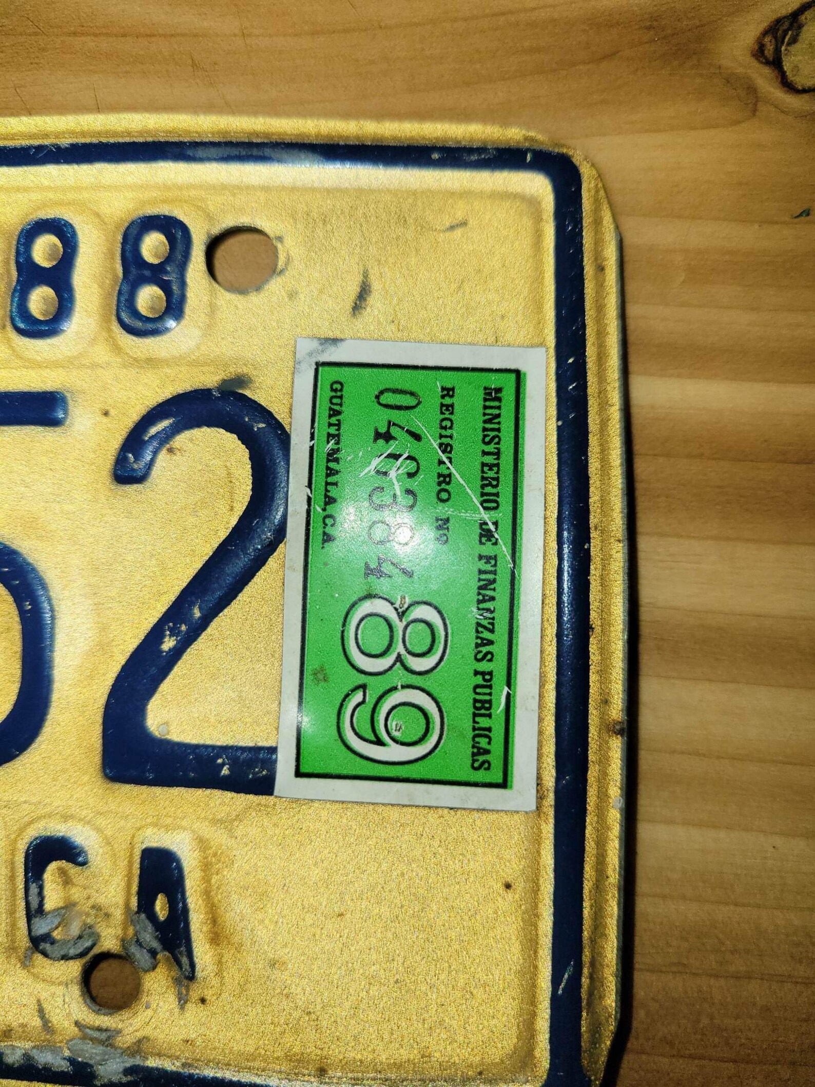 1988 Motorcycle Tag From Guatemala - Etsy