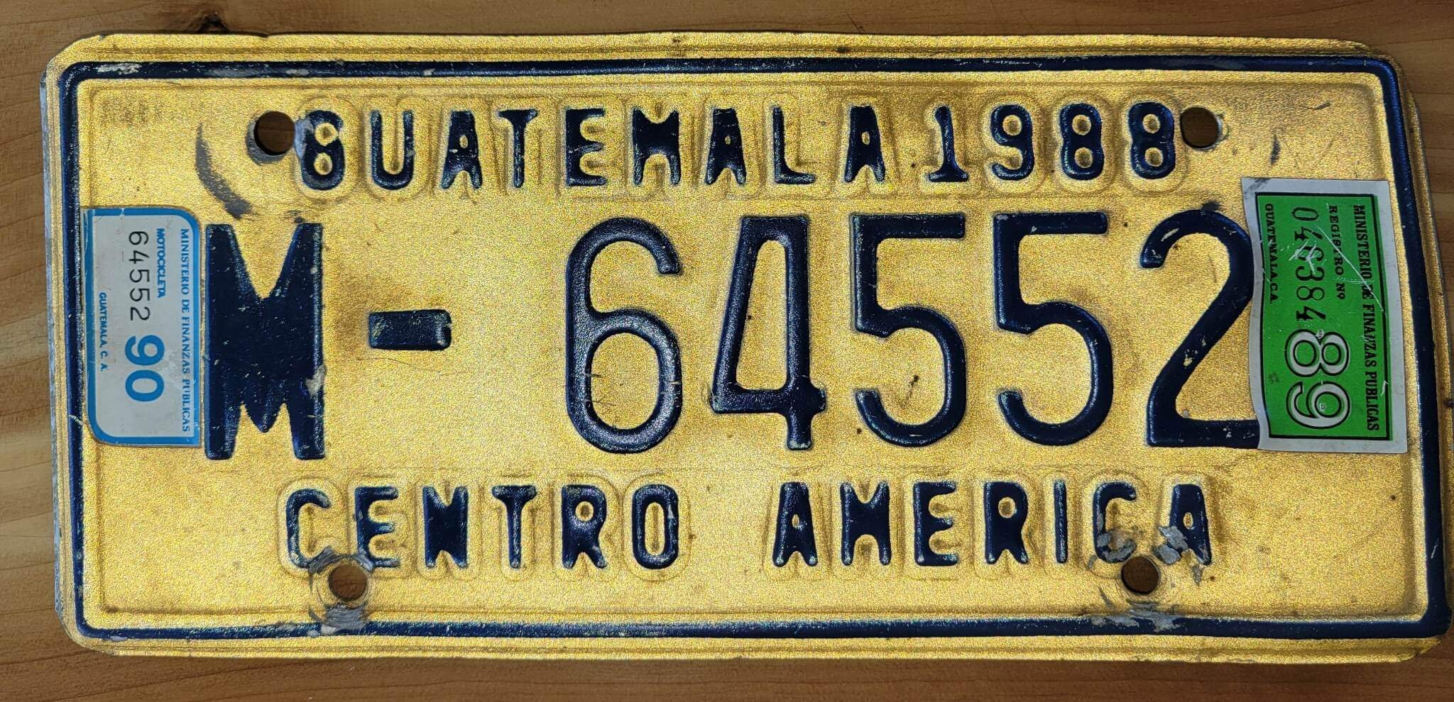 1988 Motorcycle Tag From Guatemala - Etsy