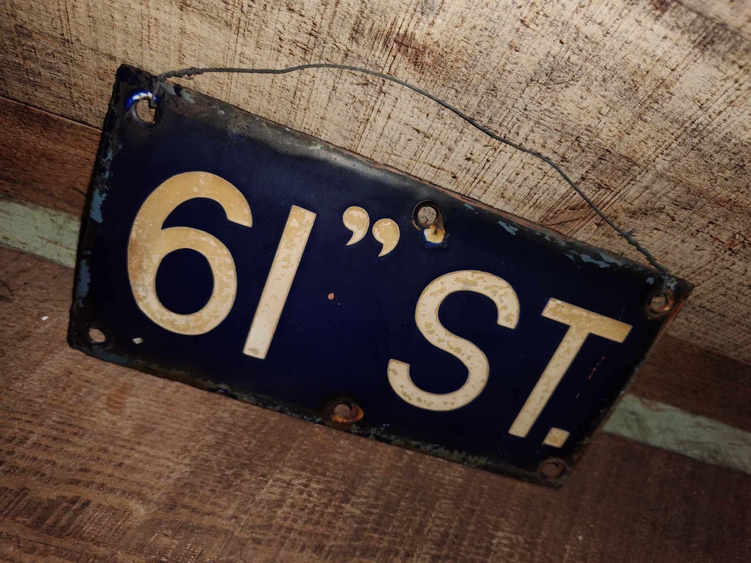 Antique Porcelain Street Sign - Etsy