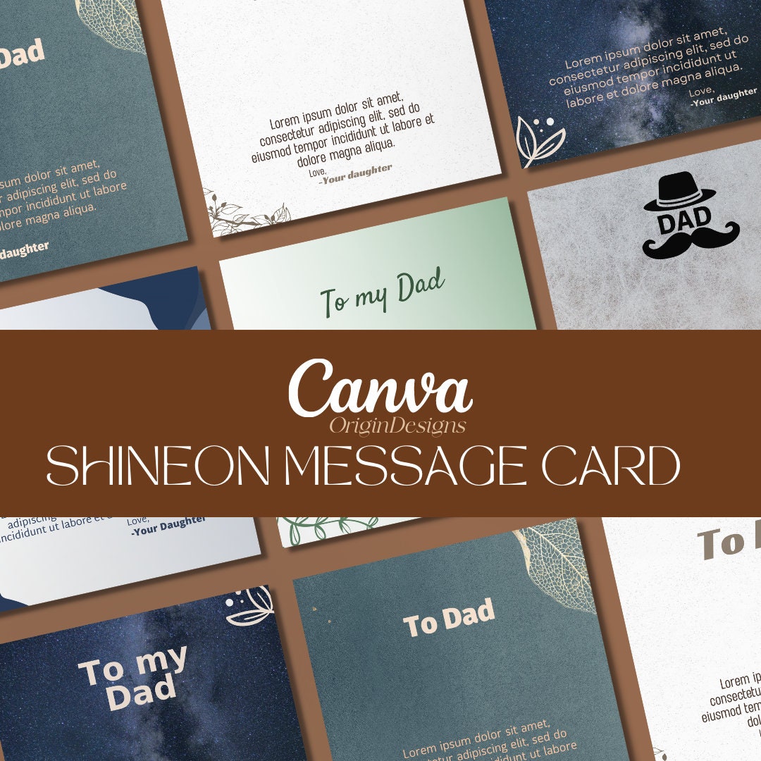 Shineon Message Card Templates-for Edit Message Card for Dad-message ...