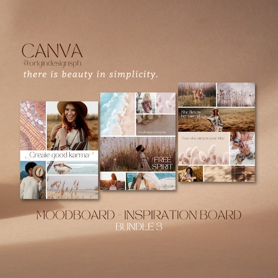 Canva Mood Board Template-inspiration Board-printable - Etsy