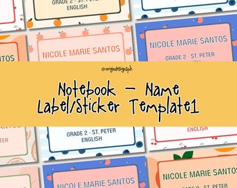 Student Binder Labels Label for Binder Cover School Name Labels School ...