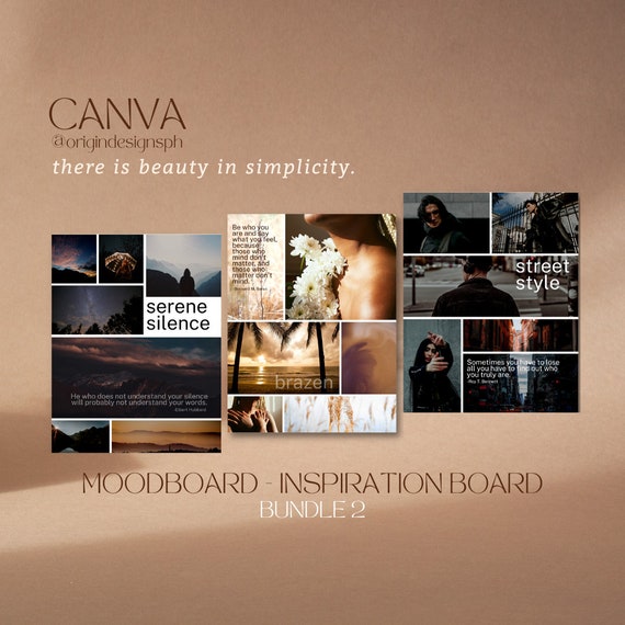 Canva Mood Board Template-inspiration Board-printable - Etsy