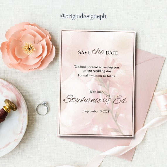 Canva Editable Printable Save the Date Invite-canva Instant | Etsy