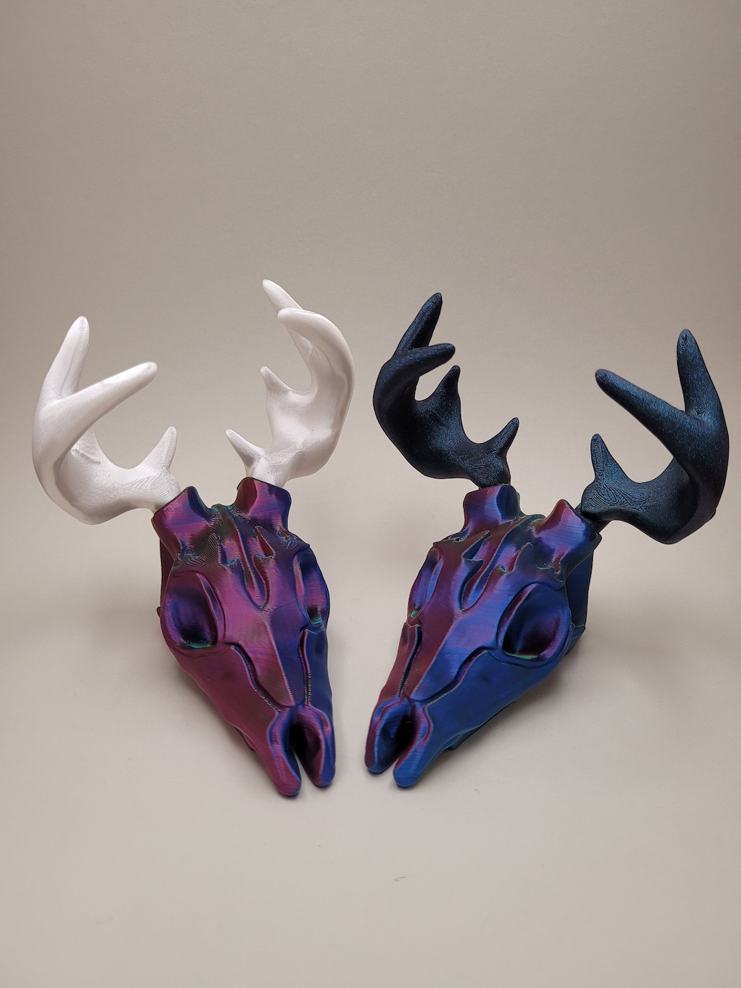 3D Printed Deer Skull Decoration - Perfect Desk or Shelf Trinket - Etsy