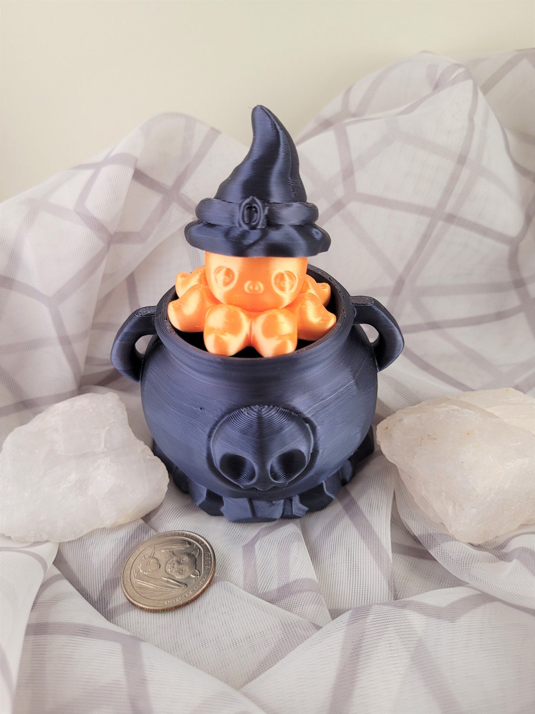 Octopus Fidget Spinner With Optional Witch Hat and Cauldron - Trinket ...