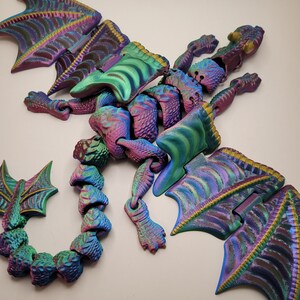 Pet Dragon - 3D Printed Multicolor Articulated Dragon - Finger Puppet ...